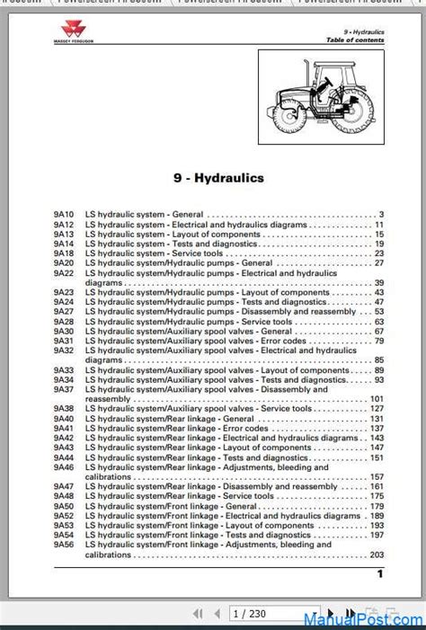 Massey Ferguson 8600 8600 T4i Series Tractors Workshop Manuals Manualpost Instant Download