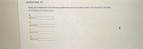 Solved Question 16 Given The Predicate Form Of The Set