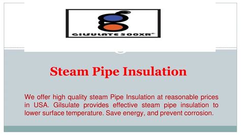 Ppt Steam Pipe Insulation Powerpoint Presentation Free Download Id