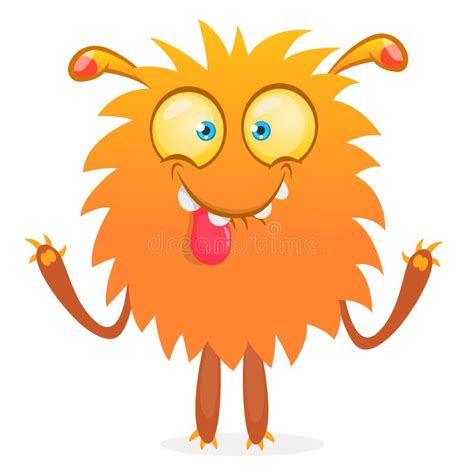 Happy Cartoon Monster Halloween Vector Illustration Of Funny Monster