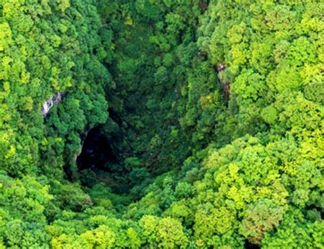 Worlds Largest Cluster Of Massive Sinkholes Discovered In China