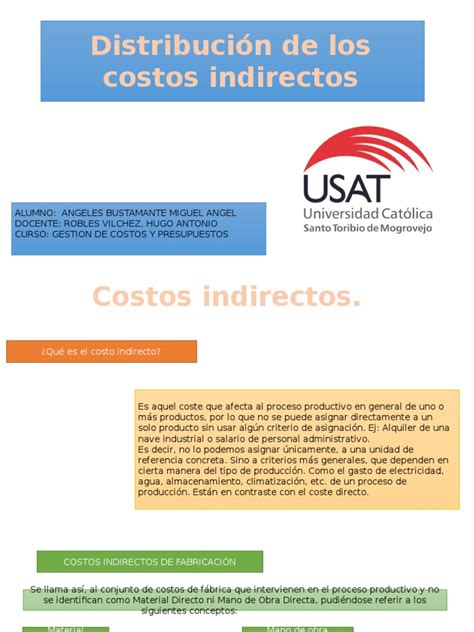 Costos Indirectos Pdf Costo Presupuesto