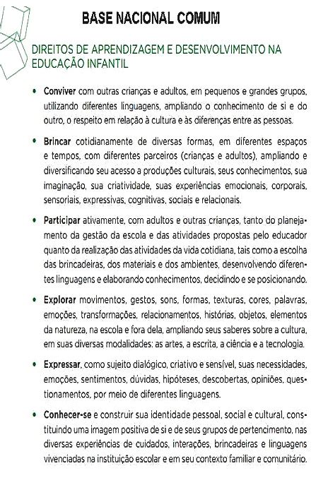 Base Nacional Comum E EducaÇÃo Infantil Para Imprimir Espaço Maternal
