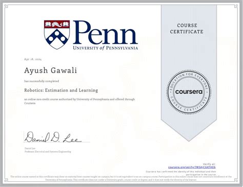 Completed Robotics Estimation And Learning Course Ayush Gawali
