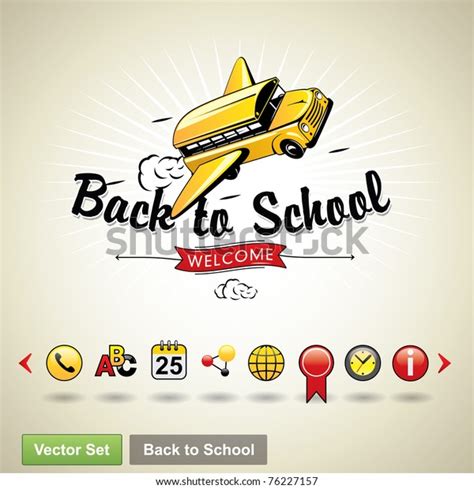 Back School Vector Set Stock Vector Royalty Free 76227157