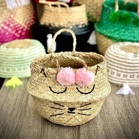 Cheap Price Natural Seagrass Belly Basket Sustainable Storage