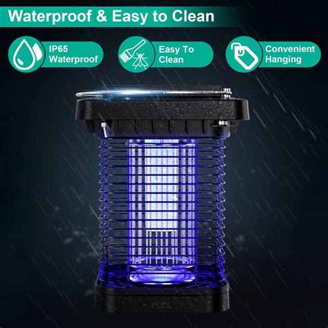Edge Collections Electric Solar Powered Bug Zapper Mosquito Killer Lamp