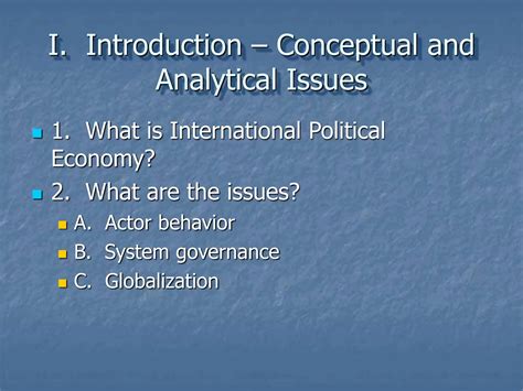 Introduction To International Political Economy Ppt