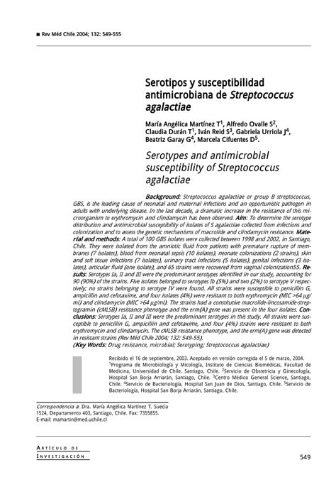 Pdf Serotypes And Antimicrobial Susceptibility Of Streptococcus