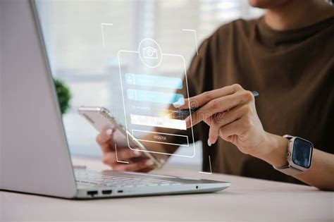 Hand Touching Cybersecurity Login With Username And Password User