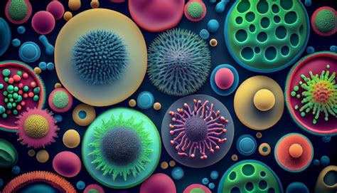 Premium Photo Background Illustration Colorful Of Viruses Bacteria