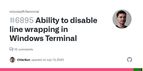 Ability To Disable Line Wrapping In Windows Terminal · Issue 6895