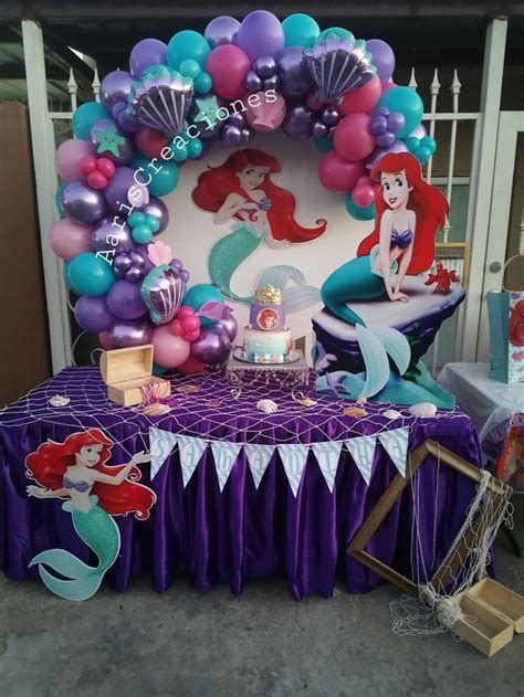 Decoración de la sirenita ariel Fiesta de cumpleaños de ariel