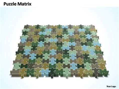 PowerPoint Slide Process X Rectangular Jigsaw Puzzle Matrix Ppt Theme