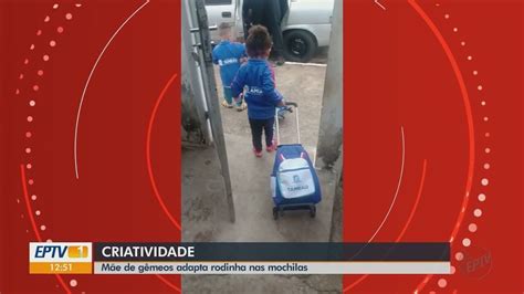 Sem Dinheiro Mãe Improvisa Mochilas De Rodinhas Para Os Filhos E Ideia