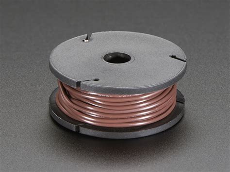 Stranded Core Wire Spool 25ft 22AWG Brown ID 2977 2 95