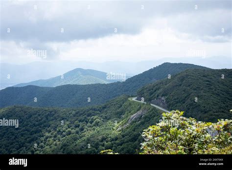 Blue Ridge Parkway Viewed From Craggy Pinnacle Stock Photo Alamy