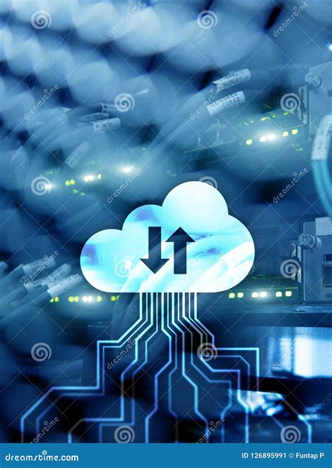 Cloud Server And Computing Data Storage And Processing Internet And