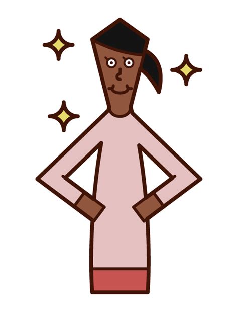 満足している人女性のイラスト フリーイラスト素材集 KuKuKeKe