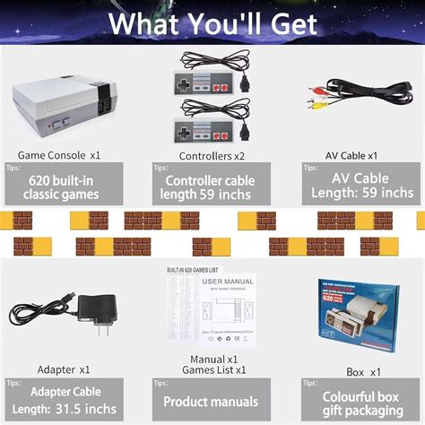 Retro Mini Gaming Console With 620 Classic Games Av Output And Dual