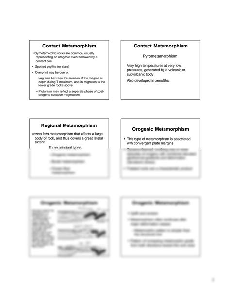 Solution Metamorphism Types Studypool