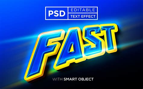 artstation 3d fast psd fully editable text effect layer style psd