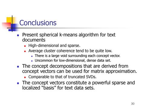 Concept Decomposition For Large Sparse Text Data Using Clustering Ppt