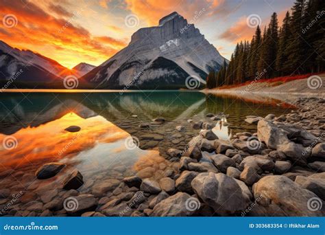 Beautiful Lake Louise Banff National Park Alberta Canada Sunrise