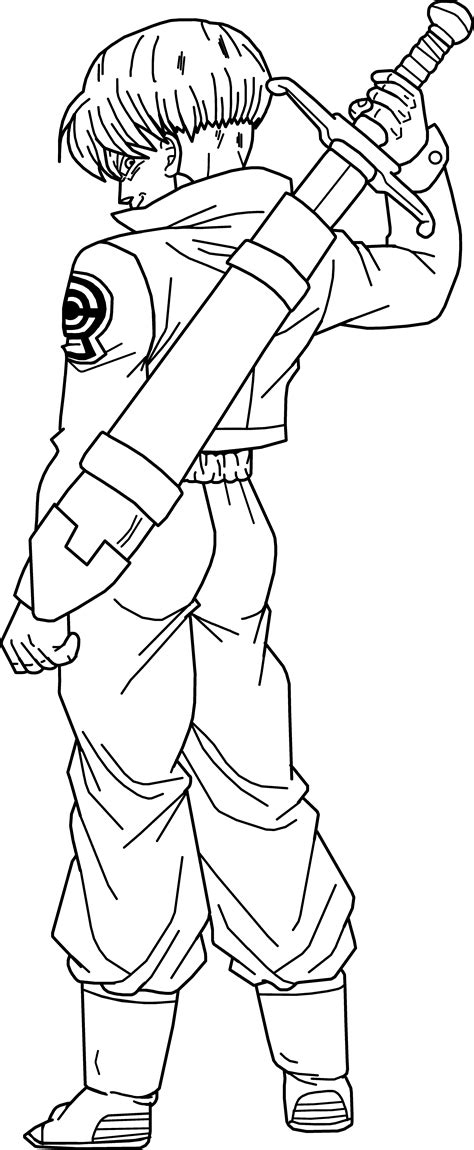 Trunks Lineart By Brusselthesaiyan On Deviantart