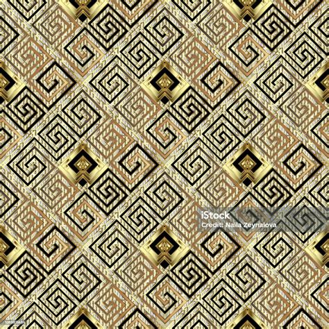 골드 기하학적 그리스 벡터 원활한 패턴 질감 현대 장식 와플 배경입니다 마름모 배경을 반복 합니다 꽃무늬 그리스 키 Meander 장식입니다 끝 없는 화려한 텍스처 최신