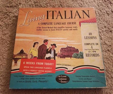 Living Italian A Complete Language Course 40 Lessons On Records