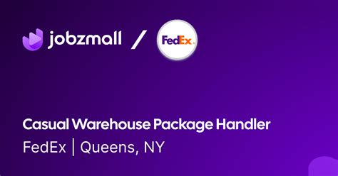 Apply To Casual Warehouse Package Handler Fedex Jobzmall