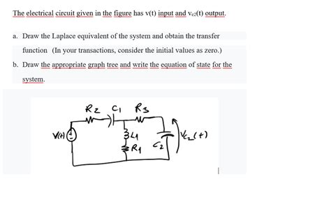 Solved The Electrical Circuit Given In The Figure Has V T Chegg