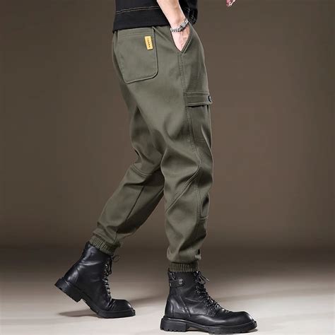 Retro Solid Color Cargo Pants Helloice Apparel