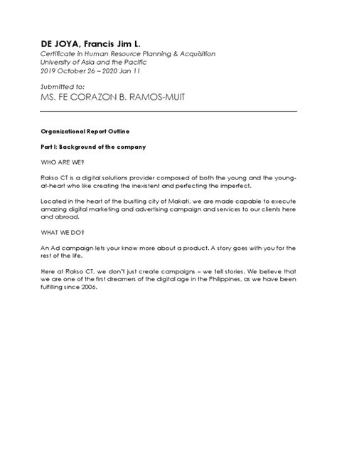 Finals For Chrpa Certificate In Human Resource Planning And Aquisition