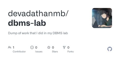 Github Devadathanmbdbms Lab Dump Of Work That I Did In My Dbms Lab
