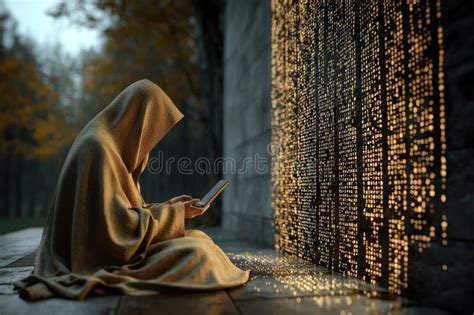 Digital Shadow Hacker Breaking Binary Code Incognito In Hoodie
