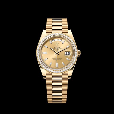 Rolex Day Date 36 Mm Yellow Gold With A Champagne Colour Diamond