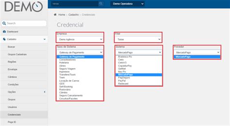 Cadastro De Credencial Gateway De Pagamento MercadoPago Travel I T