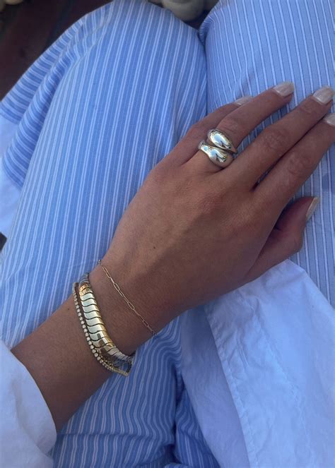 Hera Sculptural Ring Stack Silver Kinn Hera Sculptural Ring Stack Silver Kinn