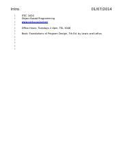 Itec Docx Intro Itec Object Based Programming Yorku Ca Sychen Office