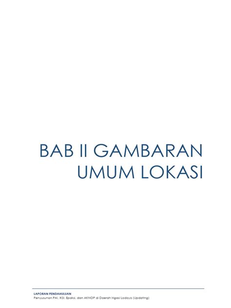 Bab 2 Gambaran Umum Lokasi Pdf