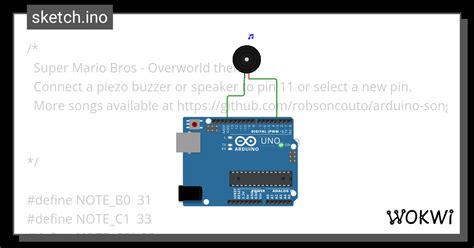 Sound Mario Wokwi Esp32 Stm32 Arduino Simulator