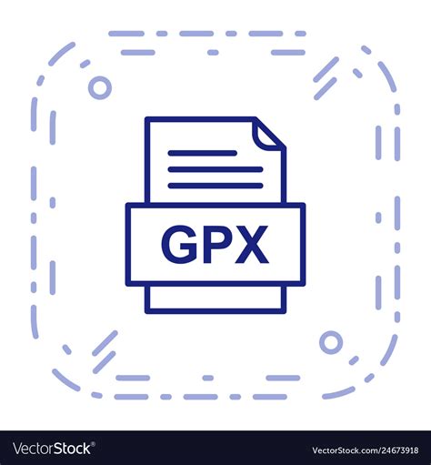 Gpx File Document Icon Royalty Free Vector Image