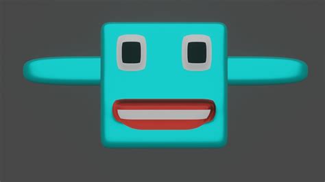 Cube Cartoon Character 3d Model Rigged Cgtrader