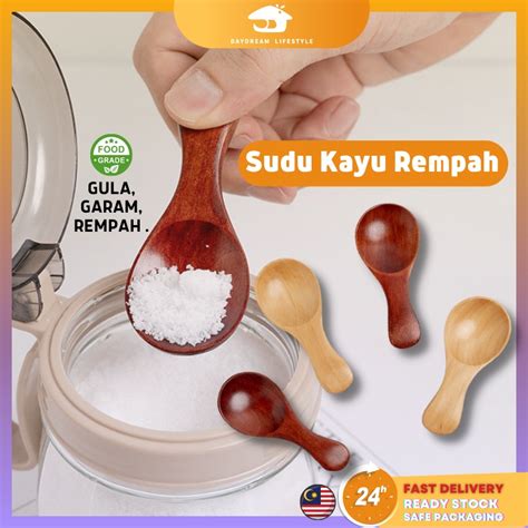 Daydream Mini Spoon Sudu Kayu Kecil Sudu Rempah Kecil Wooden Spoon Small Condiment Scoop