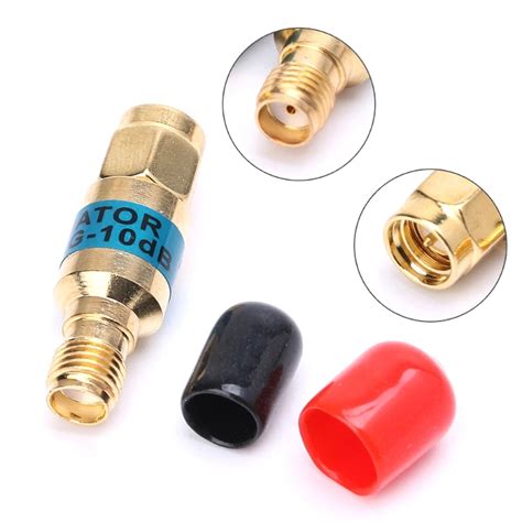 Ootdty 1pc Golden Attenuator Sma Jk Male To Female Rf Coaxial