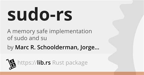 Sudo Rs Command Line Utility In Rust Lib Rs