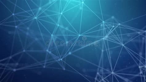 Abstract Plexus Particles Moving With Shine Loop Background Stock Video Video Of Data Future