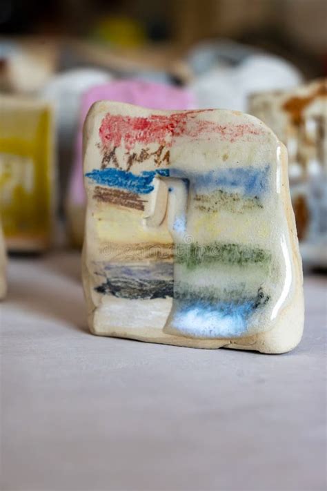 Samples Of Ceramic Objects And Tabelware During Workshop In Art Ceramic